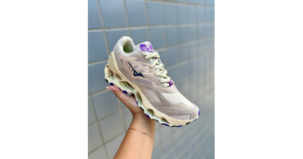 Tênis Wave Prophecy LS Flor de Lotus Masculino Mizuno Bege - Tênis ...